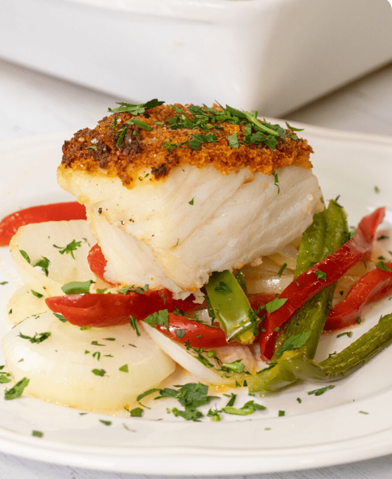 Codfish Steaks with Chorizo Crust | darkoct02